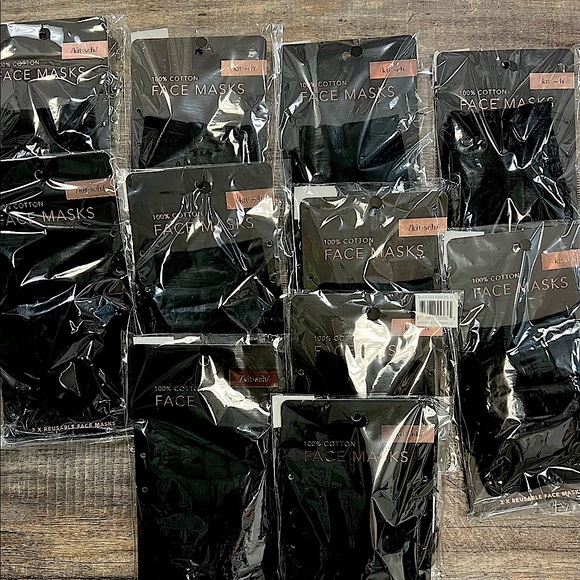 Kitsch | Other | 1 3 Packs Is Black Cotton Kitsch Masks | Poshmark